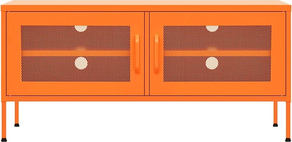 TV skříňka oranžová 105 x 35 x 50 cm ocel 336237
