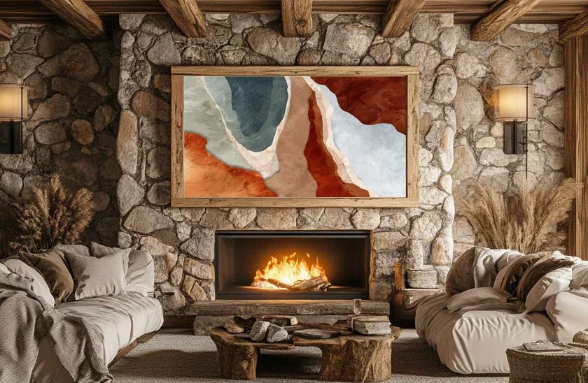 Zemské vrstvy - obraz - Abstrakce inspirovaná přírodními strukturami 68A - A3 – 297 × 420 mm - 249 Kč