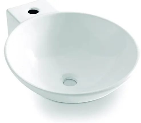 Bathco 0028 - Umyvadlo na desku BAYONA 42x50,5 cm porcelán/bílá