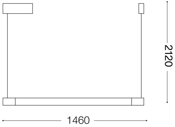 Ideal Lux - LED Lustr na lanku YOKO LED/17W/230V CRI 90 černá