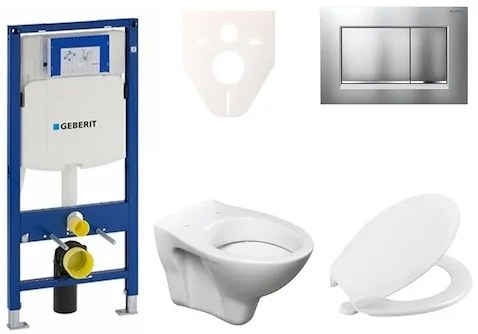 Cenově zvýhodněný závěsný WC set Geberit do lehkých stěn / předstěnová montáž + WC Ceramia S-Line Pro 111.300.00.5NR7