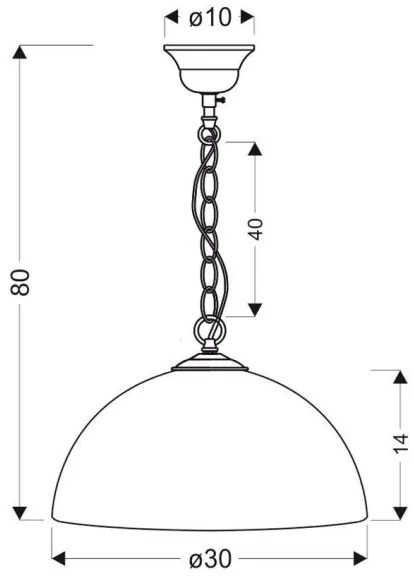 Lustr na řetězu SUGAR 1xE27/60W/230V bílá