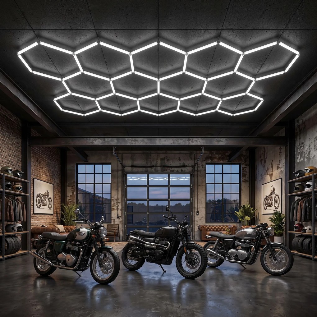 Toolight Toolight, LED stropní svítidlo HEXAGON, JNH052-H, bílá, OSW-56244