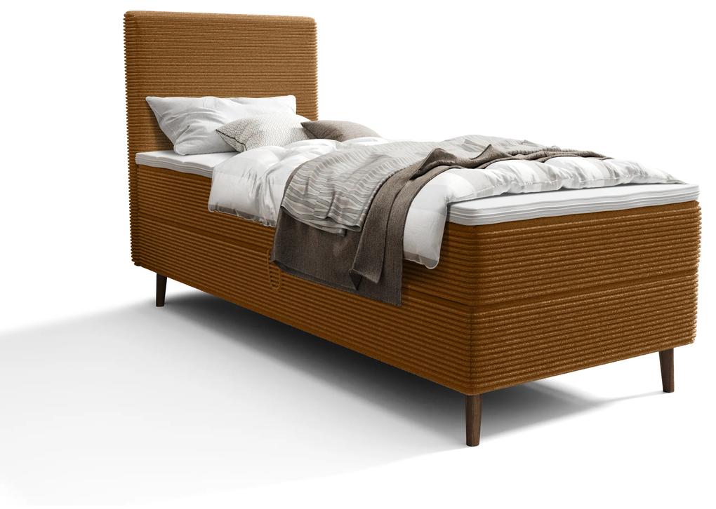 Jednolůžková postel 90 cm Napoli Comfort (karamelová) (s roštem, bez úl. prostoru). 1082495