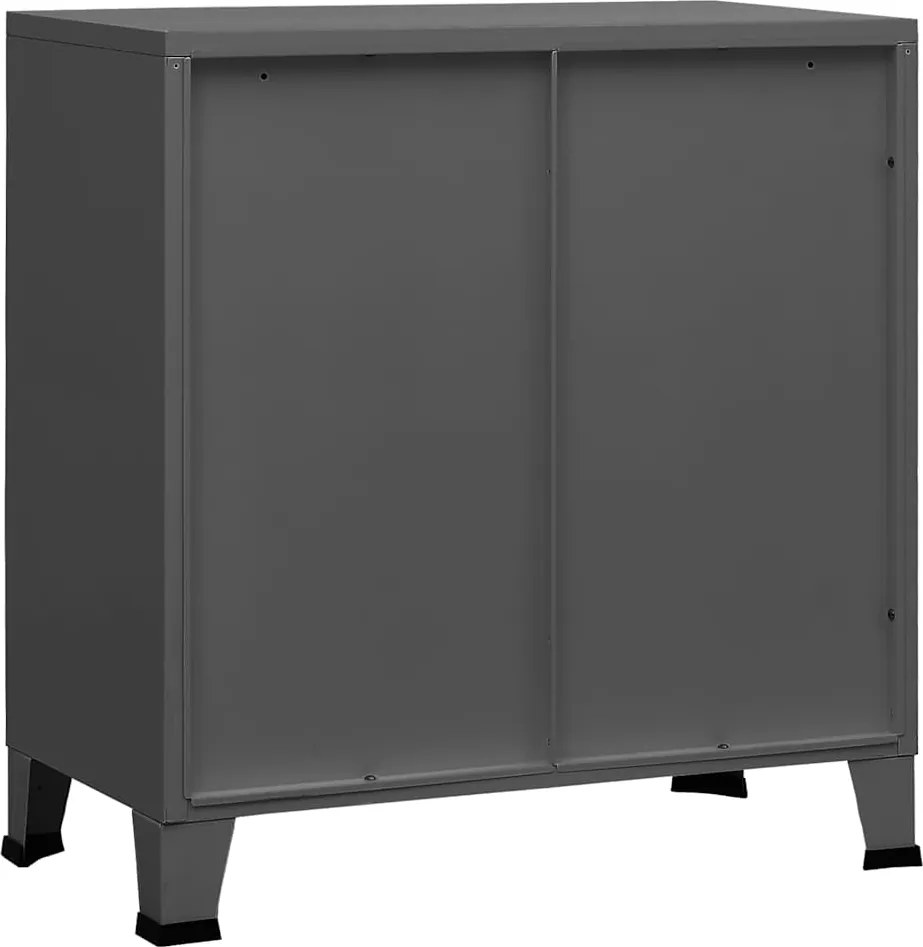 Industriální úložná skříň antracitová 75 x 40 x 80 cm ocel 339627
