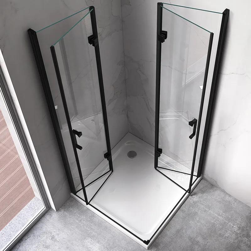 BPS-koupelny Čtvercový sprchový kout HYD-SK08B 70x70 černá/transparent
