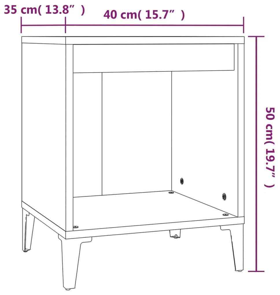 Noční stolek dub sonoma 40x35x50 cm - Default Title