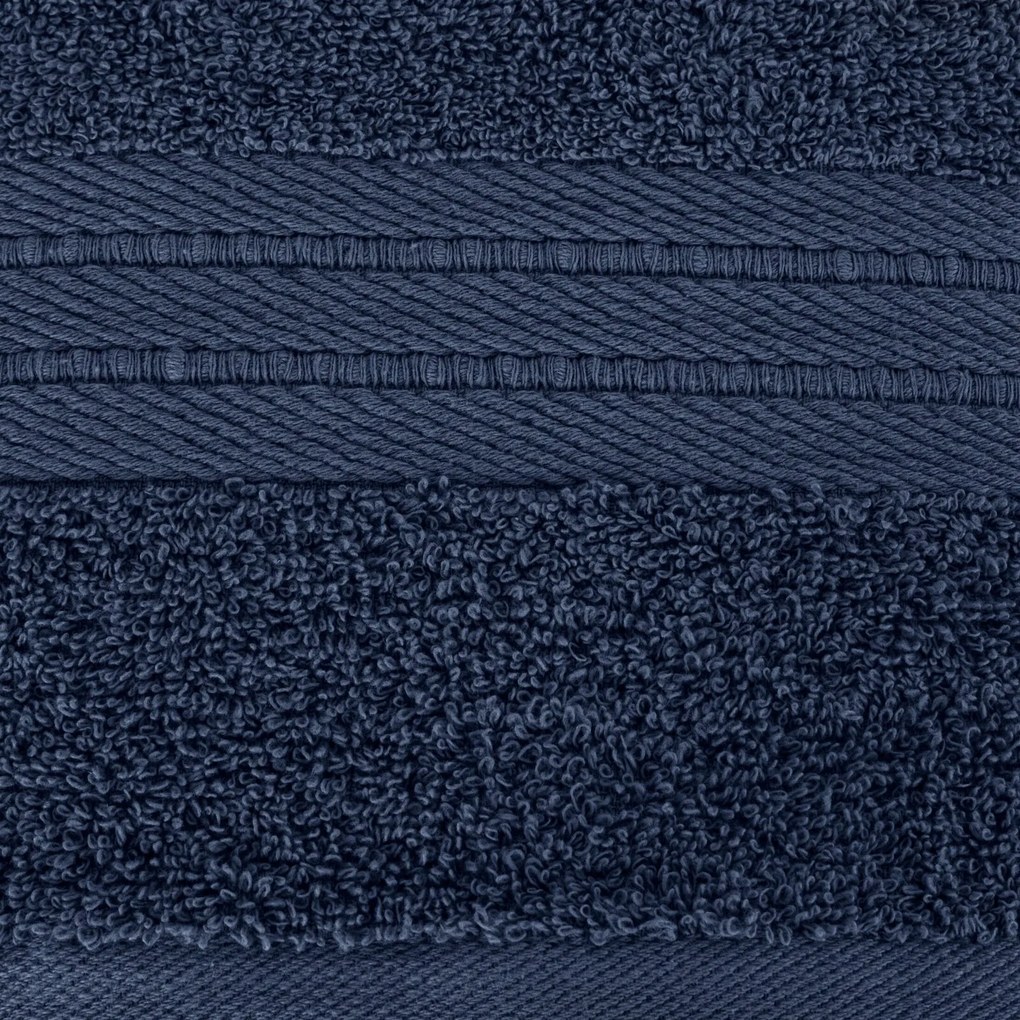 BAVLNĚNÝ RUČNÍK KAYA 70X140 CM TMAVĚMODRÁ