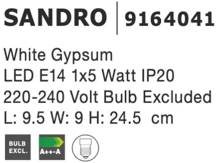 Nástěnné svítidlo Sandro bílé