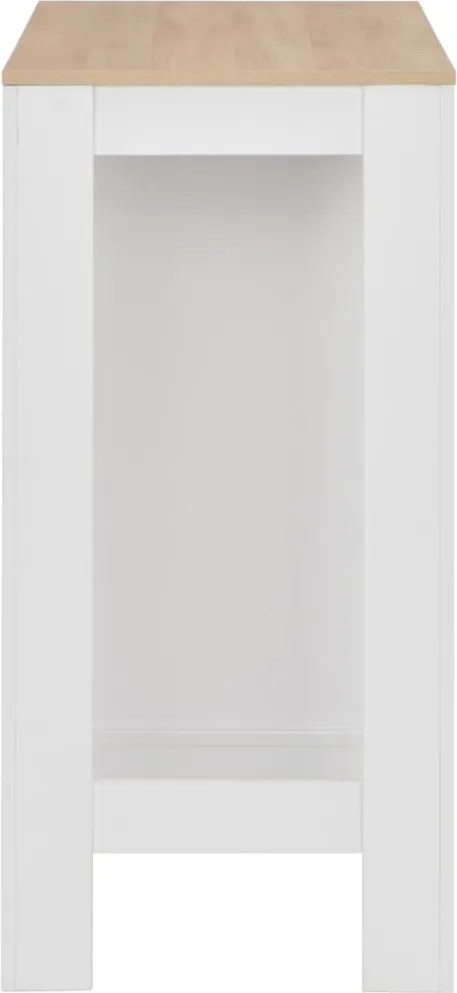 Barový stůl s regálem bílý 110 x 50 x 103 cm 280215