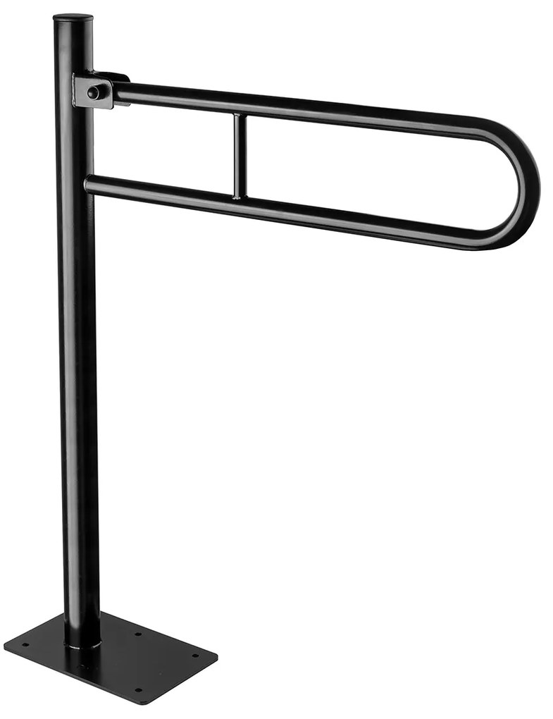 MADLO K WC SKLOPNÉ PODLAHOVÉ ČERNÉ PREMIUM Délka: 90 cm, Průměr: 25 mm