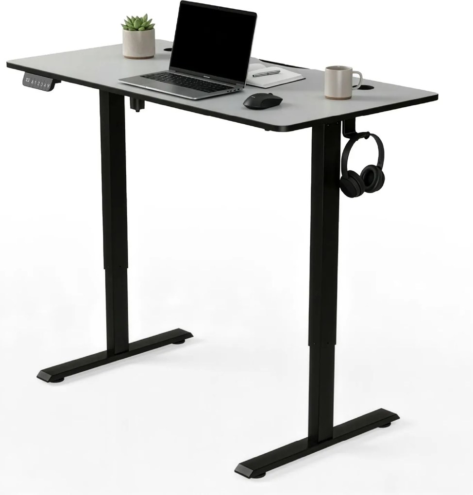 Juskys Elektricky výškově nastavitelný stůl Office Stand Barva: Bílá, Velikost: 160 × 75 cm