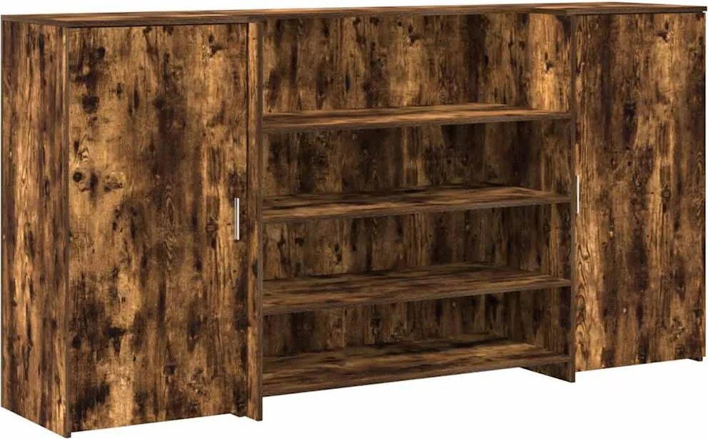 Recepční stůl kouřový dub 200x50x103,5 cm kompozitní dřevo 3324182