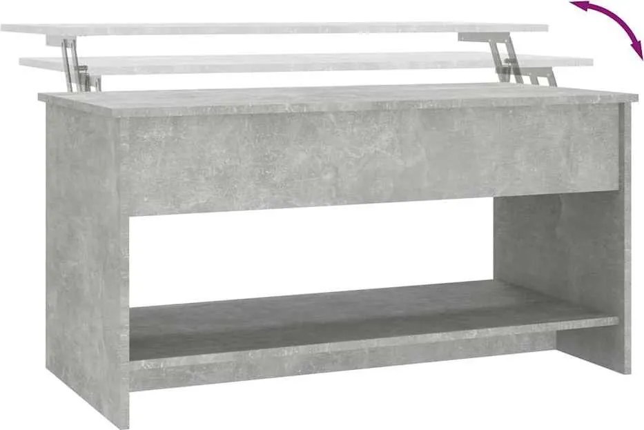 vidaXL Konferenční stolek 102 x 50 x 52,5 cm kompozitní dřevo [809647] Barva: bílá s vysokým leskem