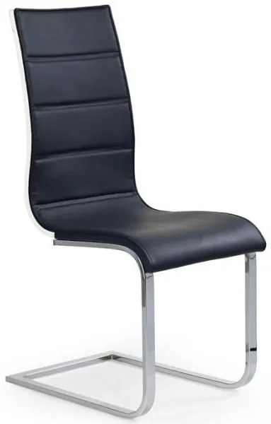 Halmar Jídelní židle K104 Bílá koženka/překližka šedá