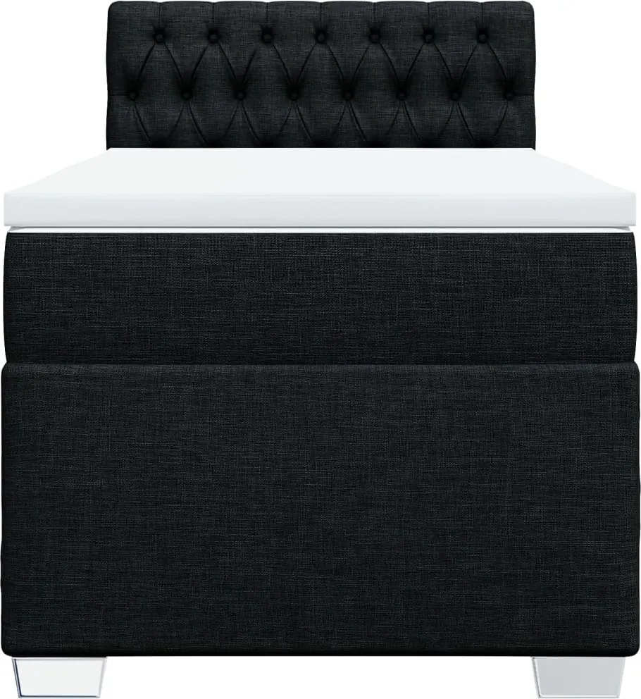 Box spring postel s matrací černá 80 x 200 cm textil 3288024