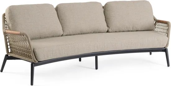 BIZZOTTO Zahradní pohovka EULERO antracit 230cm 8051836778481