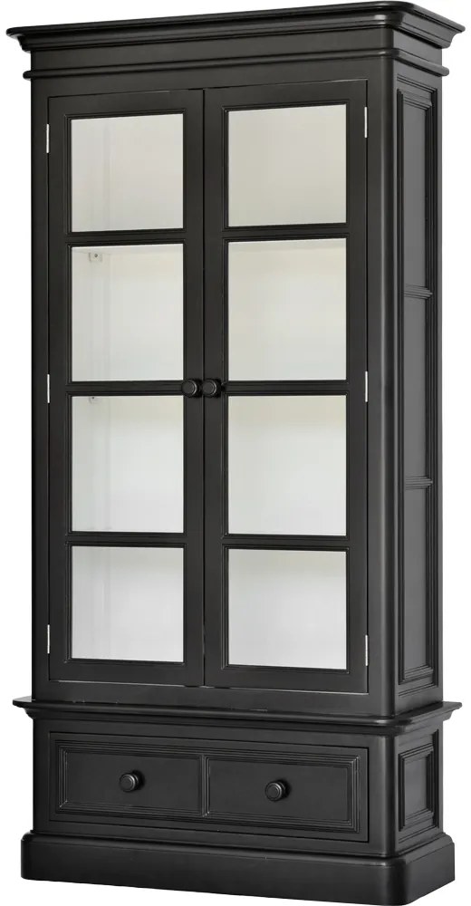 ARTELORE Dřevěná skříň CADERE černá/bílá 112 x 46 x 220 cm
