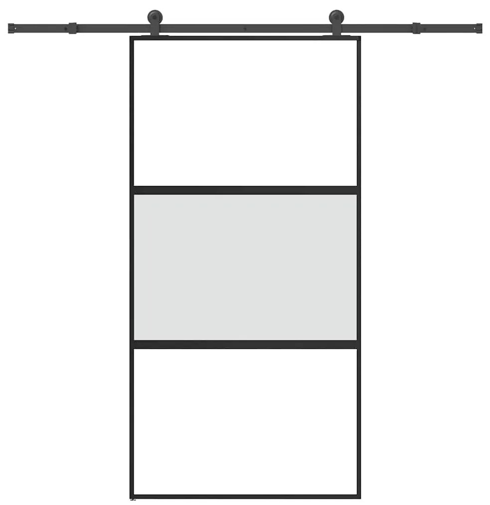Posuvné dveře s kováním 102,5x205 cm tvrzeného sklo a hliník 3332952