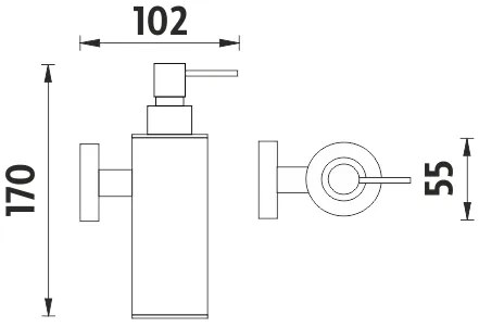 Nimco Dávkovač tekutého mýdla, pumpička mosaz UNIX - UN 13031MT-26