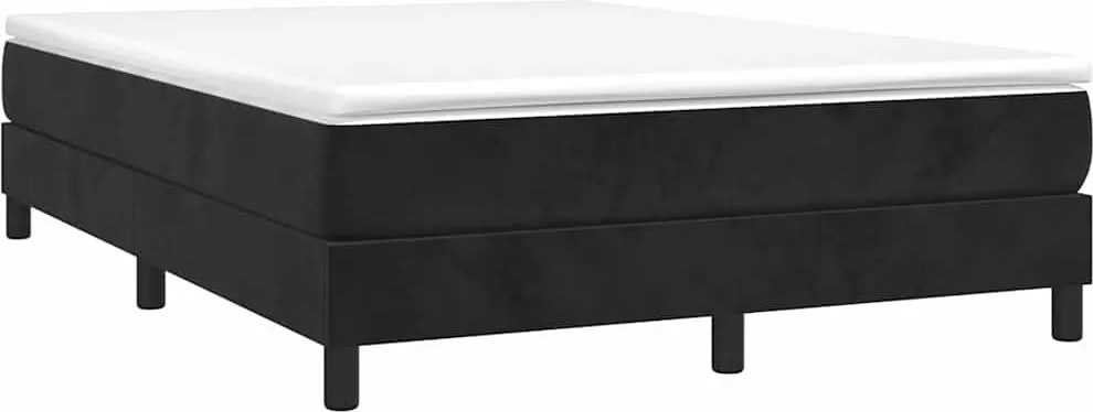 Rám postele s boxspringem černý 140 x 190 cm samet 3120768