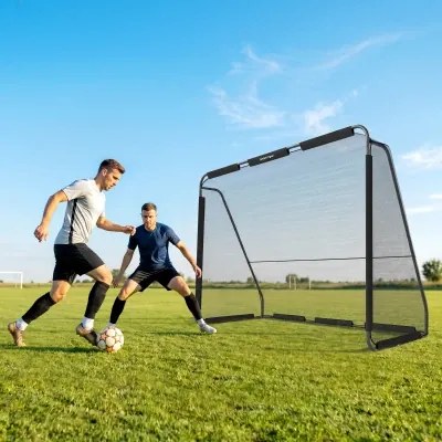 SPORTNOW Velká fotbalová branka pro zahradu 300 x 200 cm, pro děti a dospělé, venkovní branka s odolnou síťovinou a zaoblenými rohy