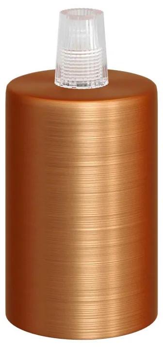 creative cables Válcová kovová objímka E27 v sadě Barva komponentu: Titanová, Kabelová průchodka: Válcová