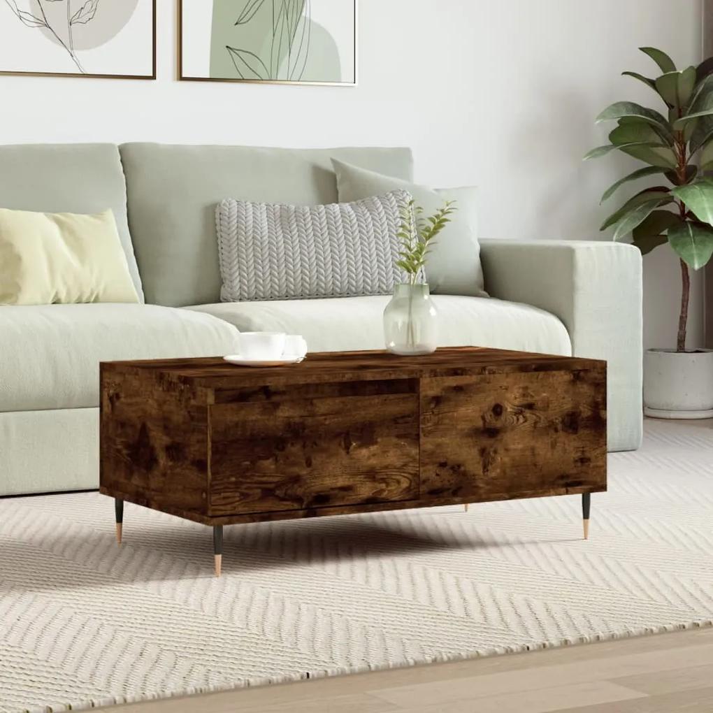 vidaXL Konferenční stolek 90 x 50 x 36,5 cm kompozitní dřevo [830799] Barva: bílá s vysokým leskem