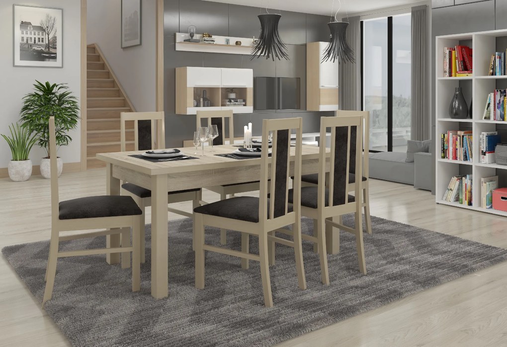 ADRK Furniture Sada stolu s židlemi RODOS 59 SE-ROD-59-S-B148