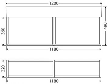 INTEDOOR Oxo Multi skříňka s umyvadlem, 2 zásuvky, OXO MULTI OALU 120D 2Z Povrch: 0693 AP ORCHID MAT