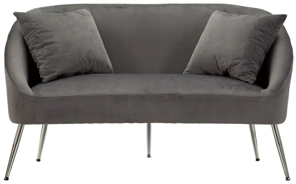 Designová pohovka Caerwyn 137 cm šedá / stříbrná
