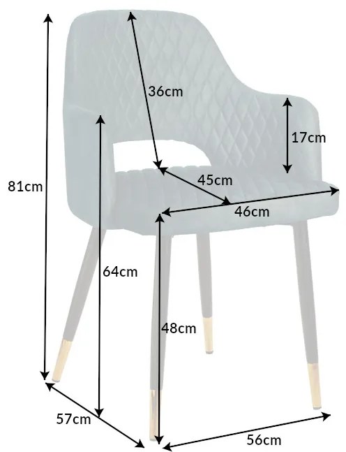 Designová židle Laney petrolejový samet