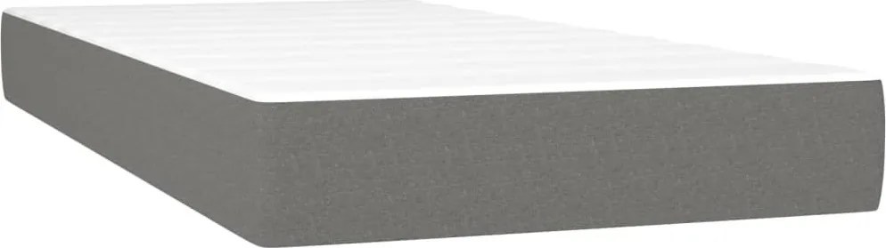 vidaXL Box spring postel s matrací 90x190 cm textil [3137278] Barva: Tmavě šedá