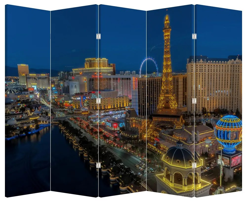 Paraván - Noční Las Vegas (210x170 cm)