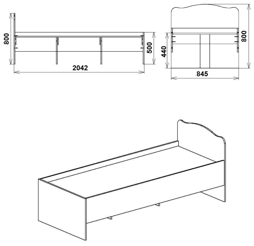 Vomaks Postel P-80 Barva: buk