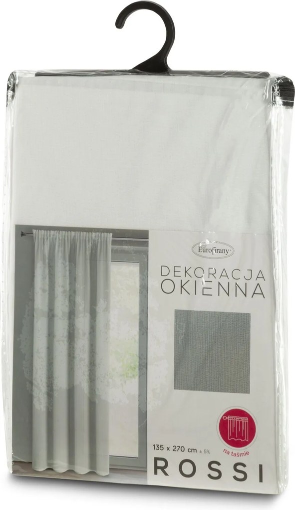 ZÁCLONA NA PÁSCE ROSSI 135X270 CM BÍLÁ