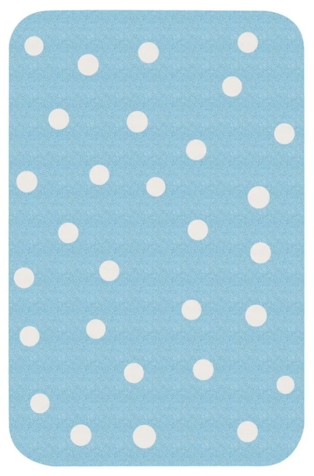 Dětský modrý koberec Zala Living Dots, 67 x 120 cm