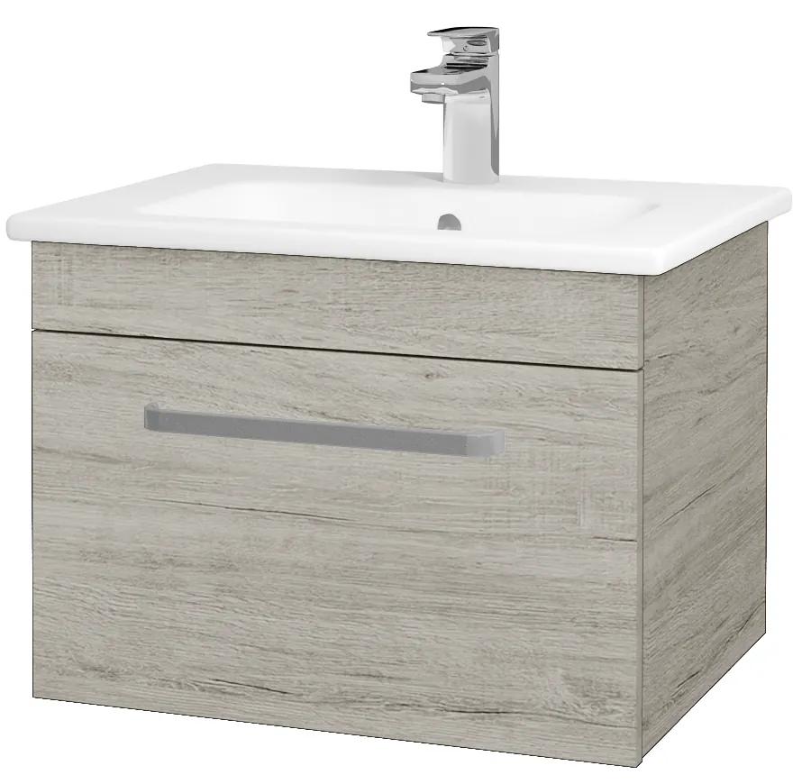 Dřevojas Koupelnová skříň ASTON SZZ 60 Varianta: N01 Bílá lesk / Úchytka T02 / D05 Oregon