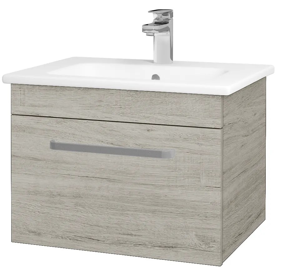 Dřevojas Koupelnová skříň ASTON SZZ 60 Varianta: N01 Bílá lesk / Úchytka T02 / N07 Stone