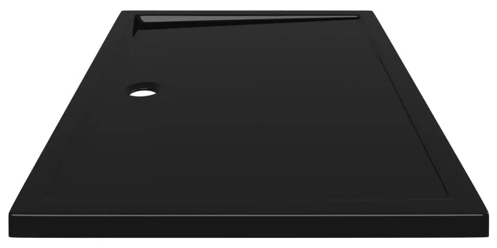 Obdélníková sprchová vanička ABS černá 80 x 120 cm,  148919