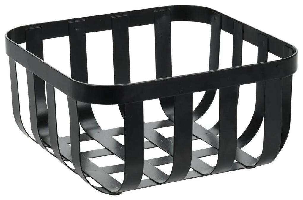 DekorStyle Kovový košík Folyn 19,5 cm černý