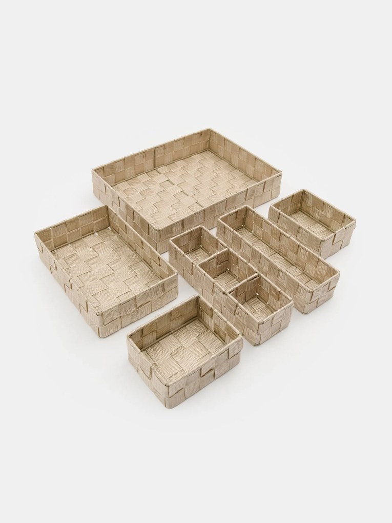 Sinsay - Sada úložných krabiček 6 pack - béžová