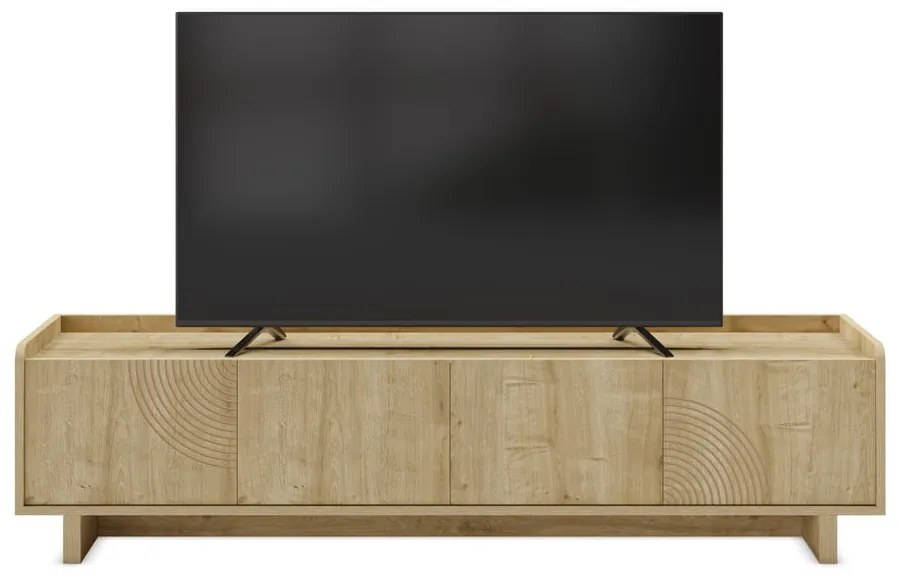 TV stolek v dekoru dubu v přírodní barvě 180x45x40 cm Daira – Marckeric