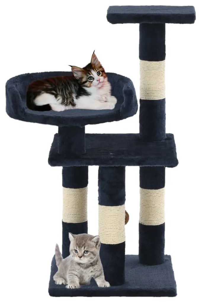 Škrabadlo pro kočky se sisalovými sloupky 65 cm modré 170611