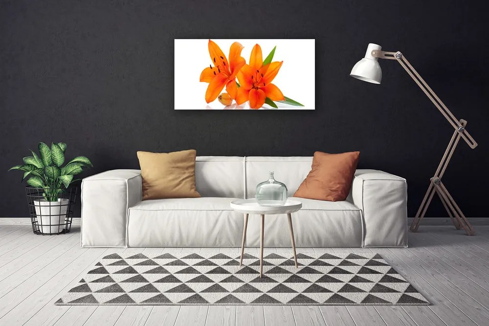 Obraz na plátně Oranžové Květiny 100x50 cm