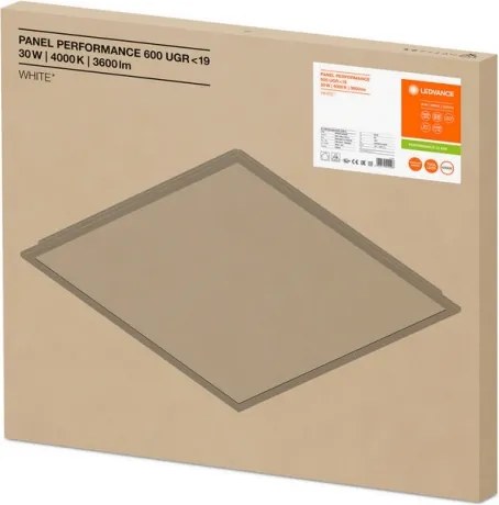 LED panel LEDVANCE Performance 600x600mm 30W/4000K neutrální bílá UGR<19