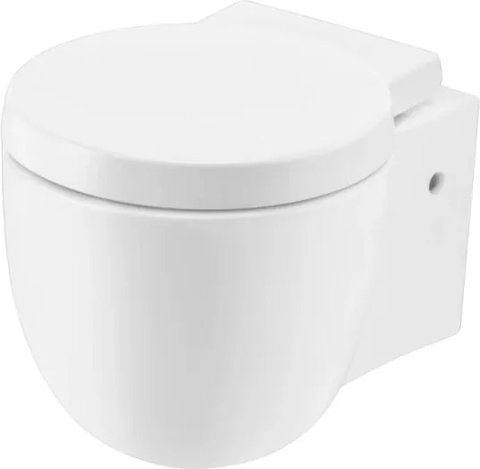 UPTrend Závěsný WC komplet bez příruby OVO TR2085 včetně Soft-Close sedátka, bílá lesk