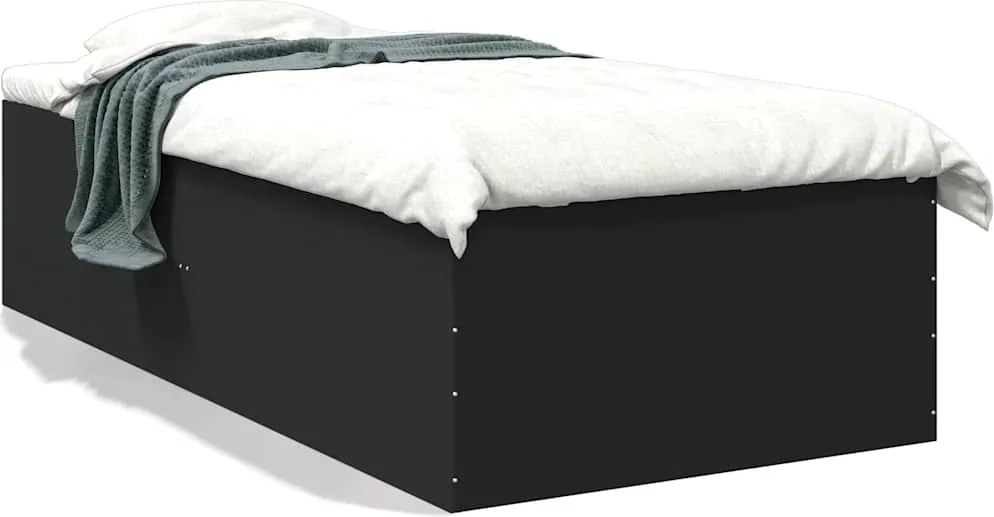Rám postele černý 90 x 200 cm kompozitní dřevo 3280966
