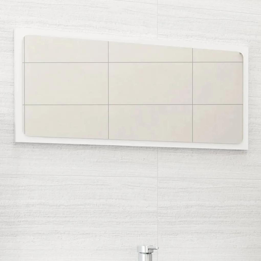 804614 vidaXL Koupelnové zrcadlo bílé 80 x 1,5 x 37 cm dřevotříska