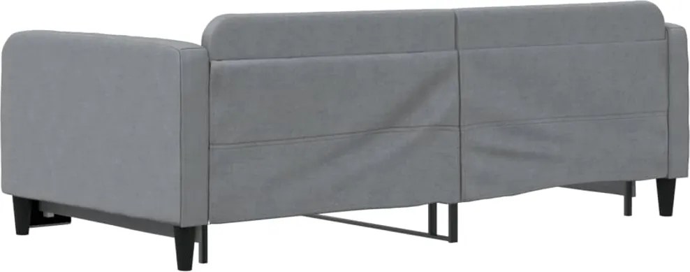Válenda s přistýlkou a světle šedá 100 x 190 cm textil 3196893